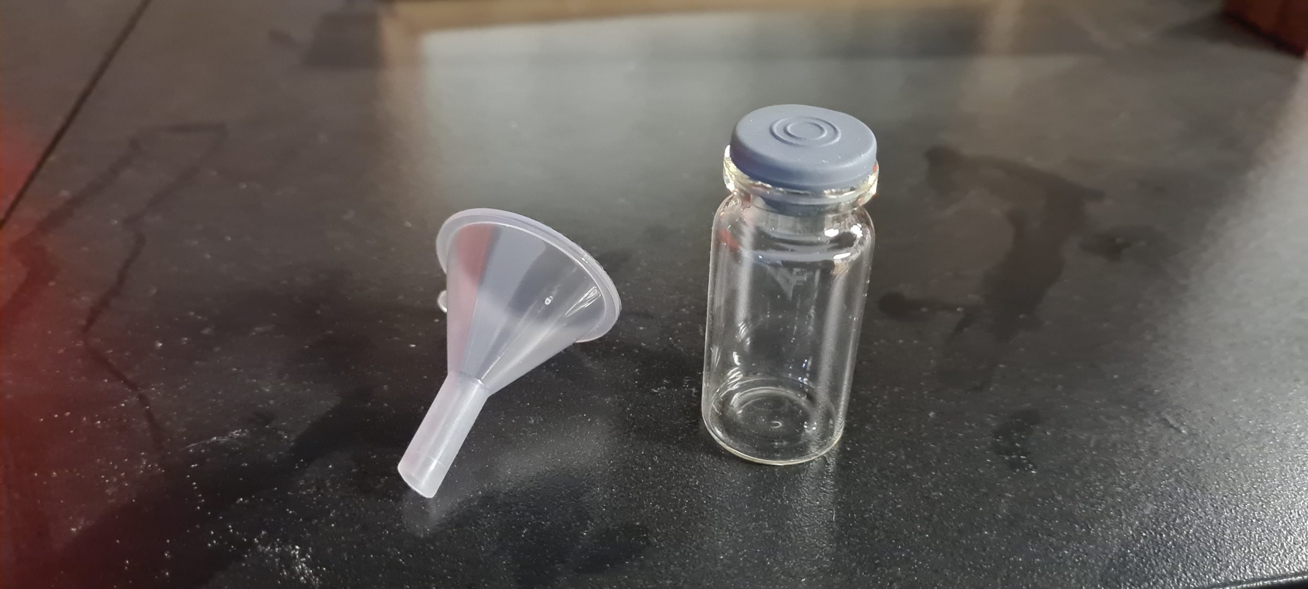 Glass vile and small funnel – Krazy Krevicer